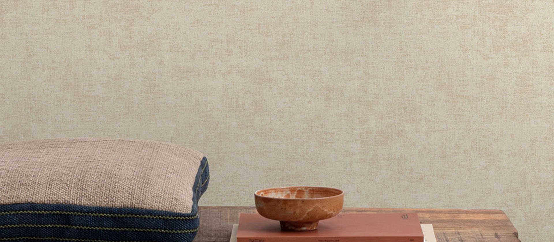 Tapet - Struktur - Ensfarget - Beige - Lin | Fargerike