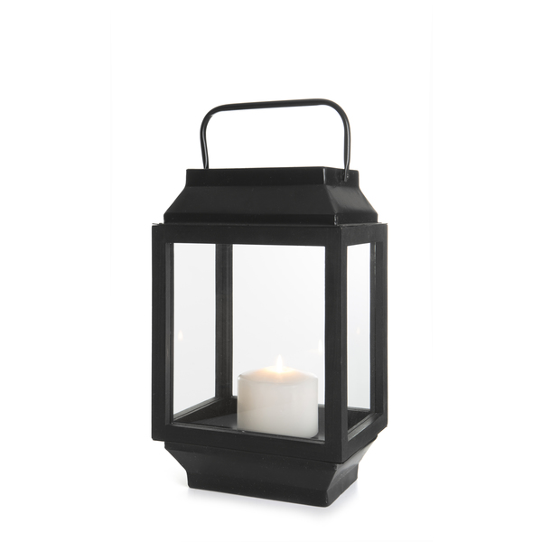Sort lykt med åpen topp - 56 cm | Fargerike
